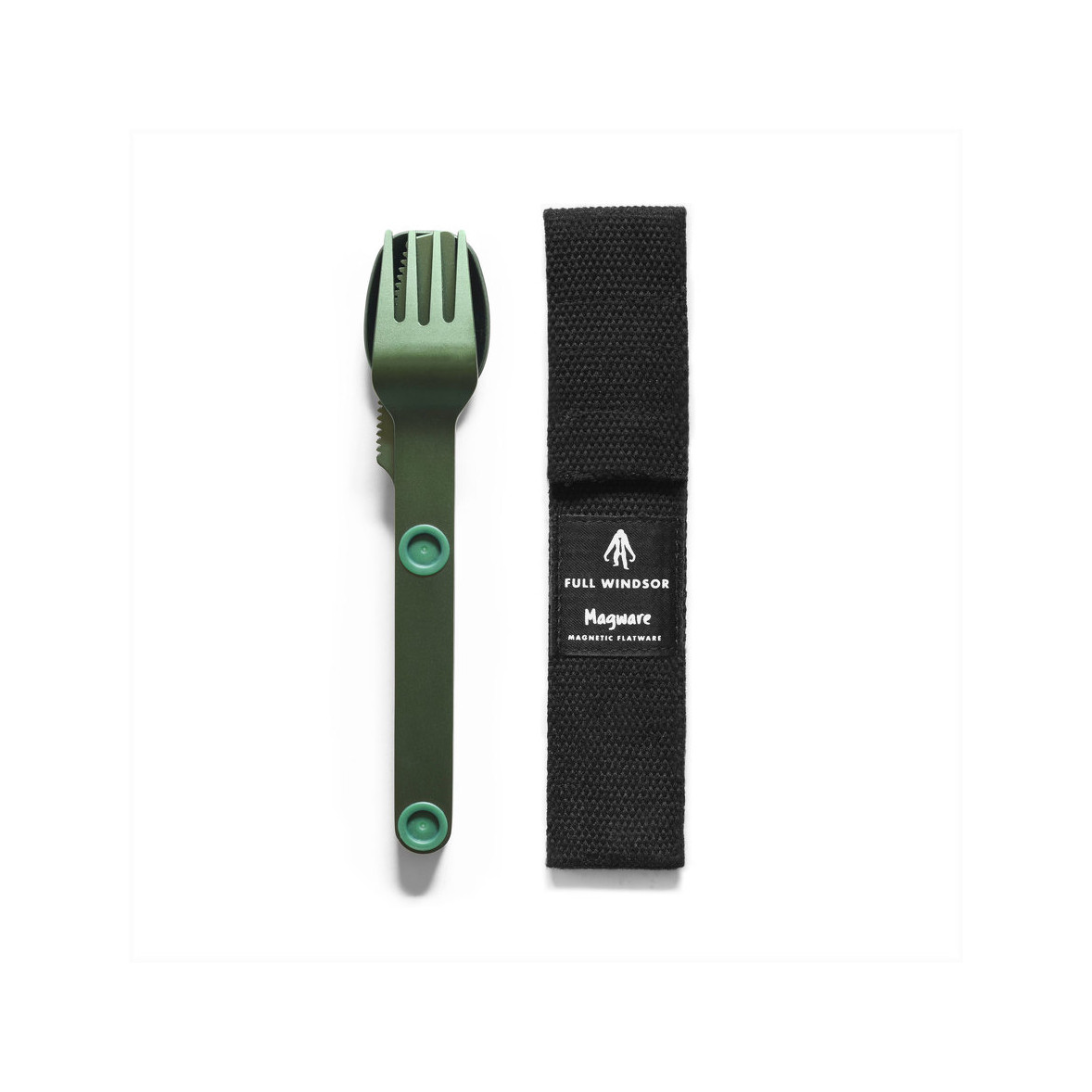 GREEN MAGNETIC INDIVIDUAL CUTLERY SET - FULL WINDSOR