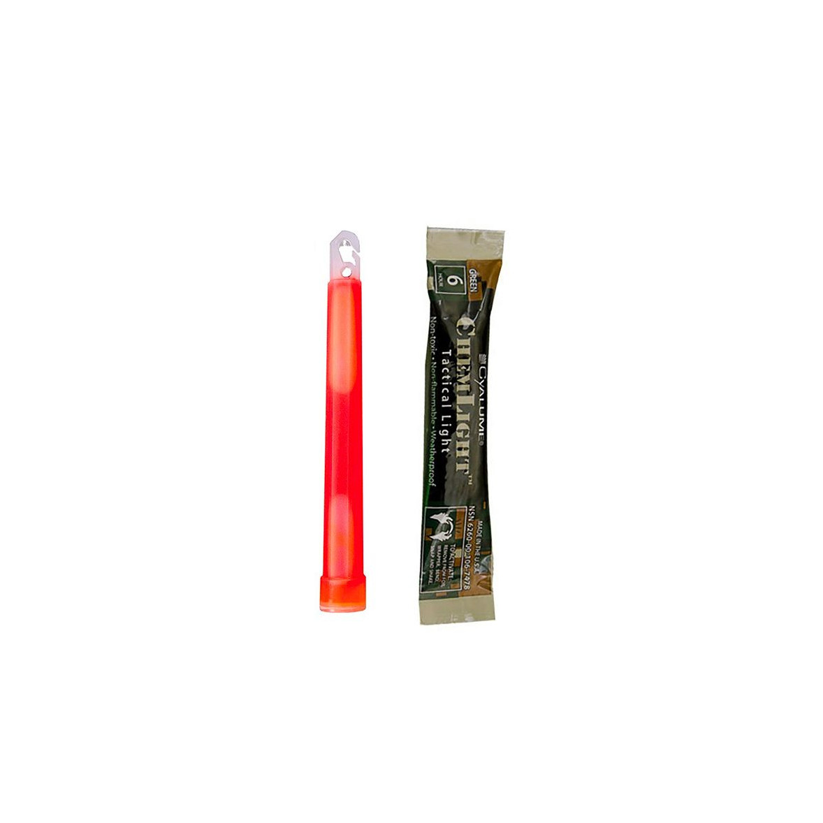 4" 6H Red Chemiluminescent Stick - Cyalume