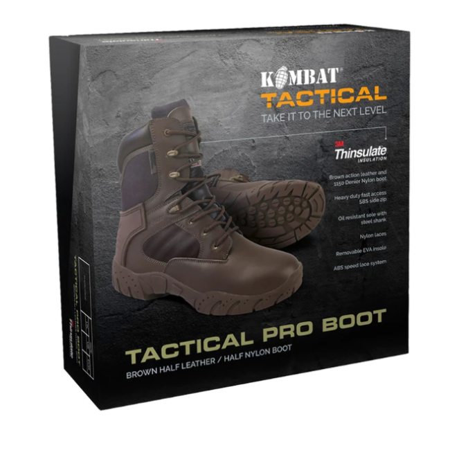 Botas Tactical Pro Boots castanhas - Kombat Tactical